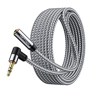 Hftywy Headphone Extension Cable 20 ft 3.5mm Extension Double Shielded Stereo Jack Male to Female Aux Extension Cable TRS Auxiliary Extender，Audio Extension Cable Braided 1/8 AUX Extension Cord
