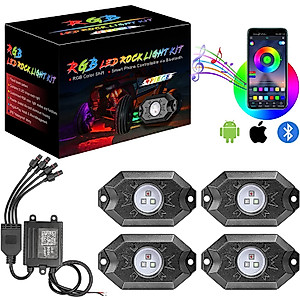 Rock Lights Extension Wire, Teochew-LED 9.8FT Extension Cable for RGB Rock Lights 4 & 6 & 8 & 12 Pods Underglow Rock Light Kits Extension Cord Wheel Well Lights Extension Cable Wire