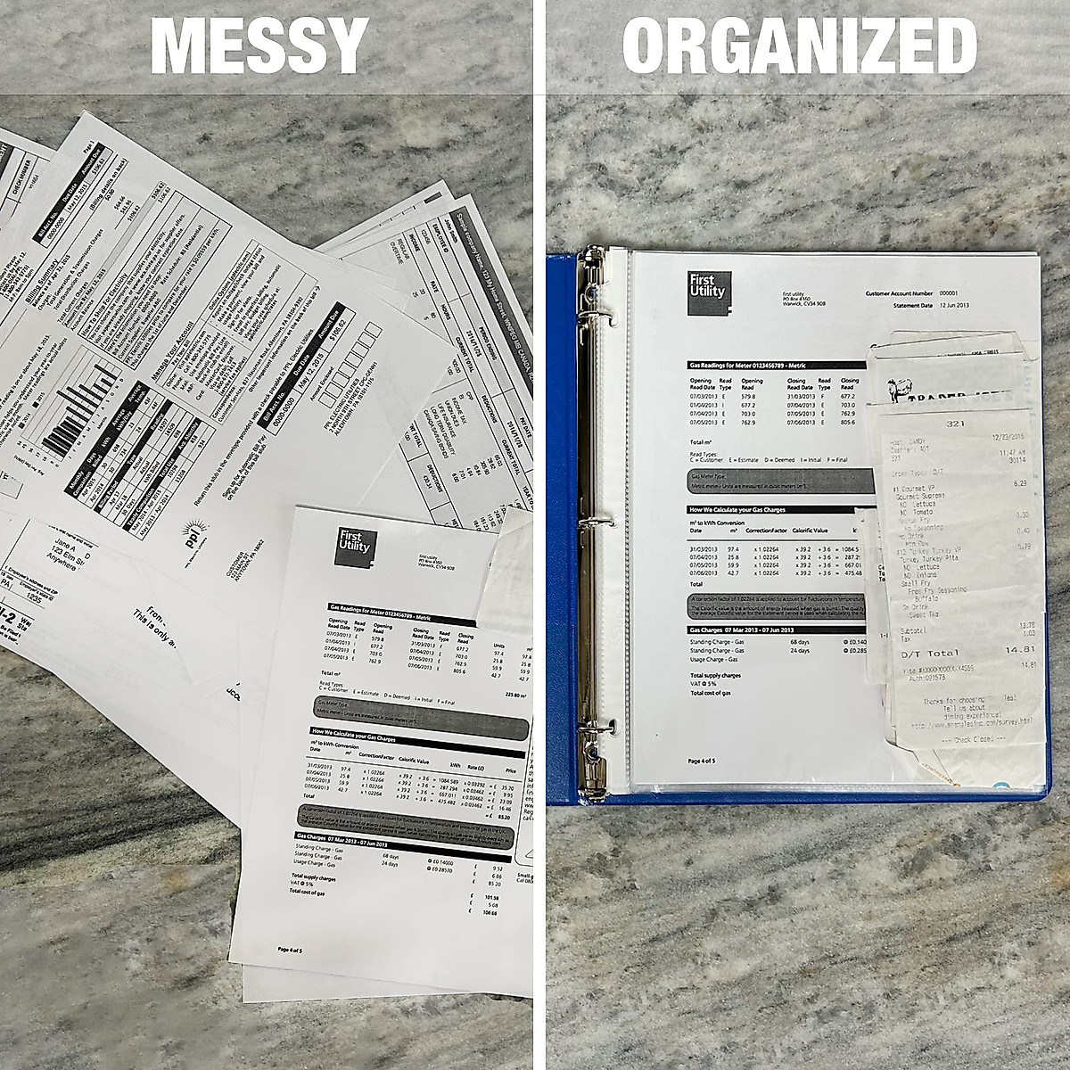 Samsill Sheet Protectors, 8.5x11 Inch Page Protectors, 3 Ring Binder, Standard Weight, Non-Glare Protector, Letter Size, Top Loading, Acid Free, 100 Pack