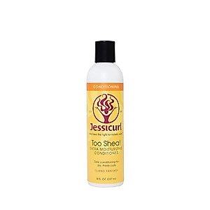 Jessicurl, Too Shea! Extra Moisturizing Conditioner for Curly Hair, Island Fantasy, 8 Fl oz. Leave in Conditioner for Dry Hair, Anti Frizz Hair Products