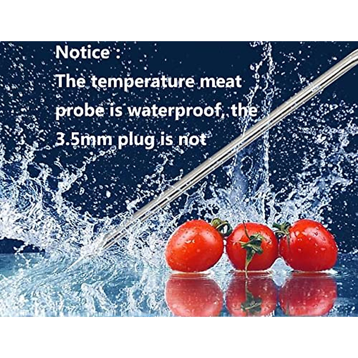 Replacement for Traeger Meat Probe ,Compatible with Traeger Wood Pellet Grills and Smoker ,Equipped with Stainless Steel Grill Holder kit 2 Pack