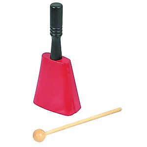 Basic Beat BB366 Cowbell on Handle - Easy to Hold, Bright Metallic Tone, Includes Mallet