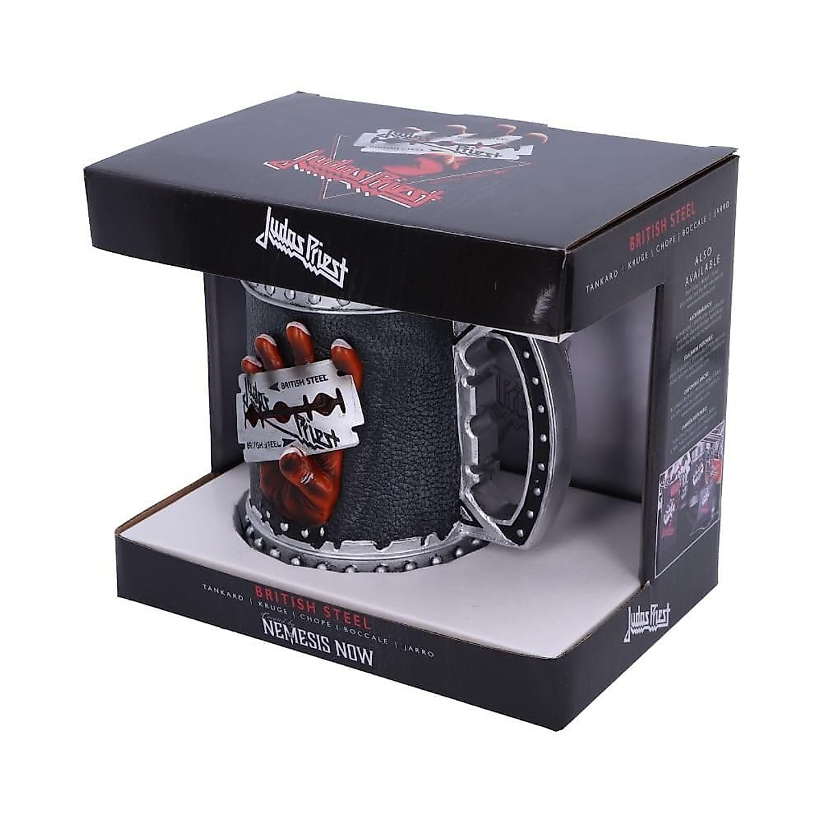 Nemesis Now Judas Priest British Steel Album Tankard Mug, 1 Count (Pack of 1), Black