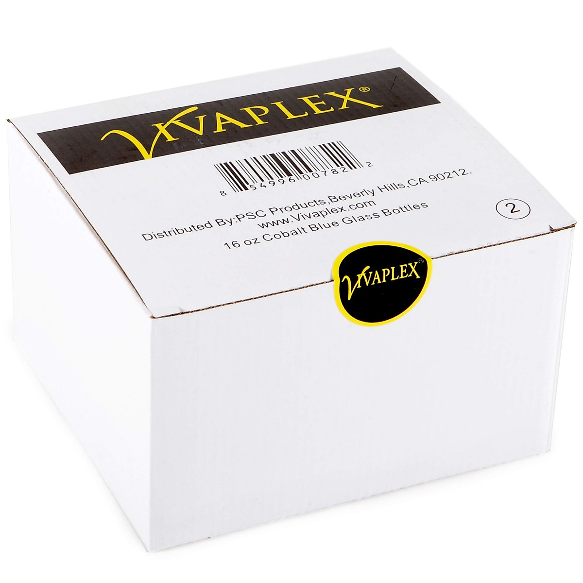 Vivaplex, 2, Large, 16 oz, Empty, Cobalt Blue Glass Spray Bottles with Black Trigger Sprayers and Lids