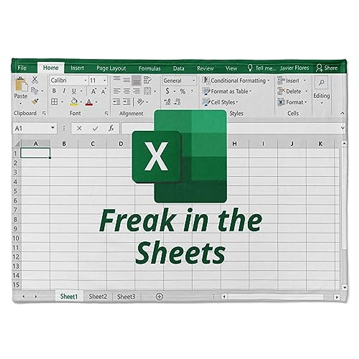 Jschlatt Freak in The Sheets, Funny, Excel Spreadsheet Throw Blanket for Women Men 60" x 50" (150cm x 130cm)