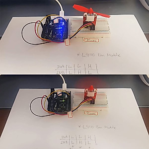 DKARDU L9110 Fan Drive Module Fan Module Robot Design and Development Control MCU Development Board with Male and Female Dupont Cables,for Arduino Smat Car