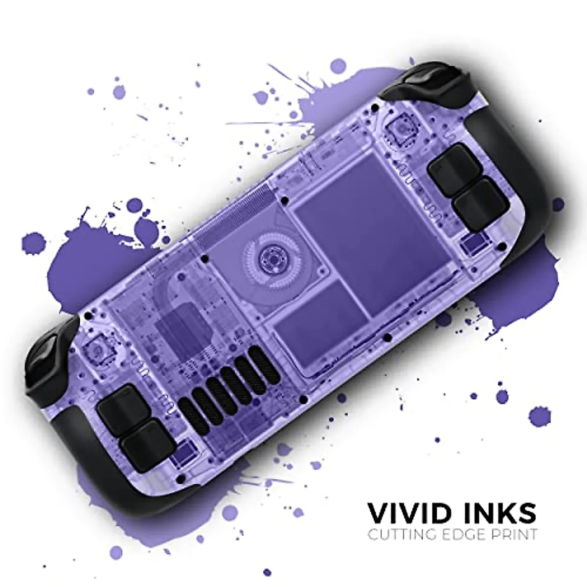 Design Skinz Premium Full-Body Cover Wrap Decal Vinyl Protective Skin-Kit Compatible with The Steam Deck Handheld Gaming Computer (Purple XRAY Internals)