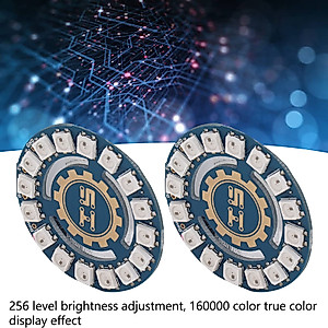 2 Pcs LED Lamp Board 16 bit WS2812 Programmable Color LED Boards 5050 RGB Light Boards
