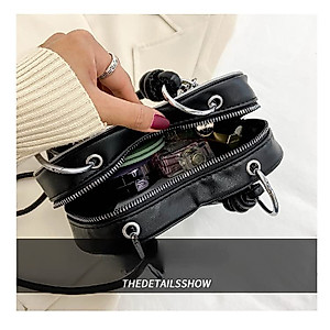 GESALOP Cute Heart Tote Bag Womens Leather Small Handle Purse Y2K Purse Gothic women's bag (Pink)