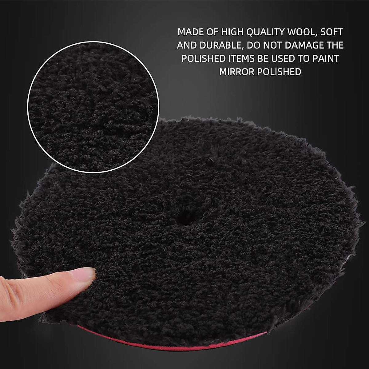 SPTA Microfiber Polishing Pad, 2Pcs 6Inch 150mm Microfiber Pads Microfiber Cutting Disc Microfiber Finishing Disc with Hook & Loop Backing for Car Buffer Polisher Cutting Buffing Waxing and Polishing
