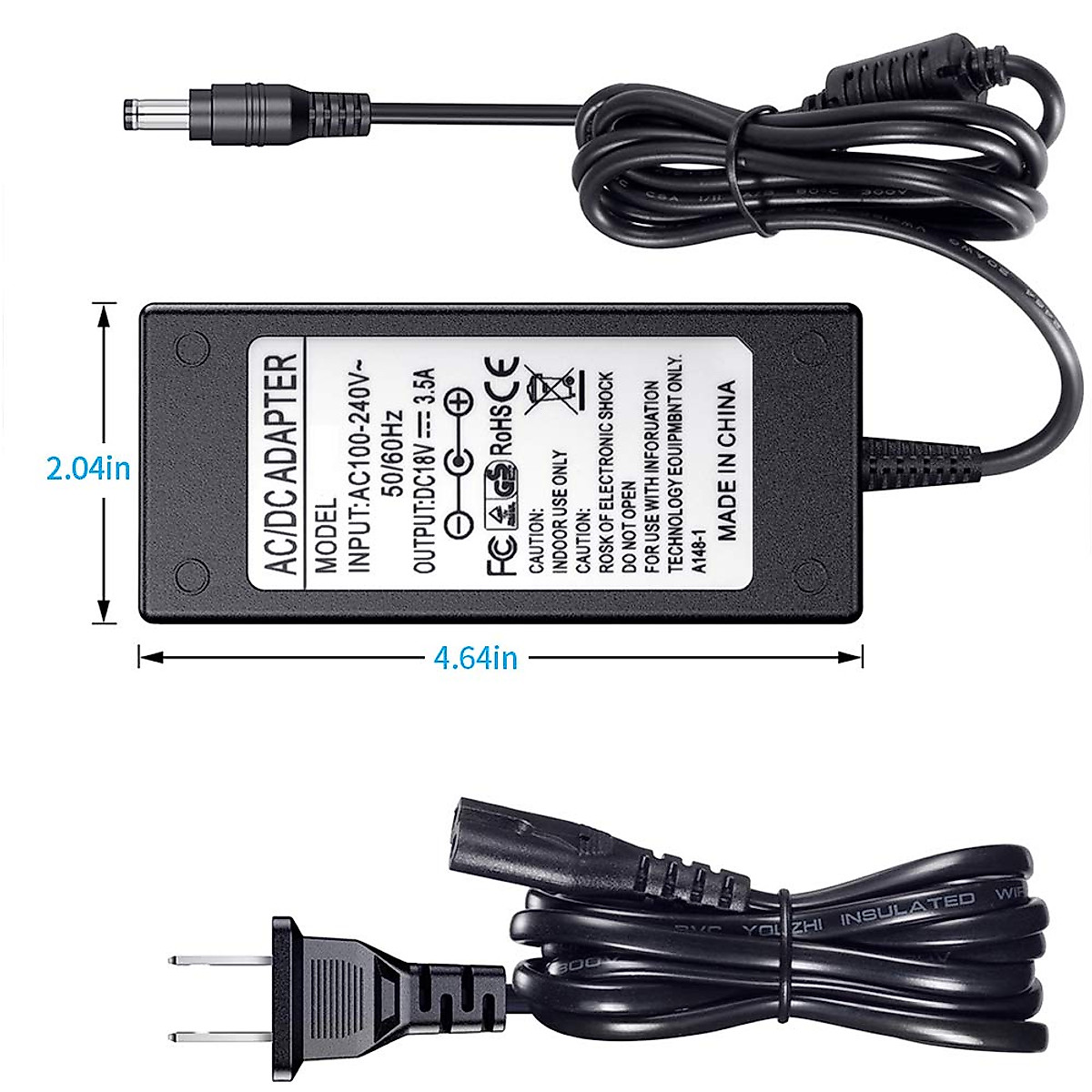 Punasi 18V Charger for Brookstone Big Blue Power Supply for Big-Blue X Indoor Outdoor Wireless Bluetooth 849504 849504p KSAS0451800200HU Power Cord Replacement