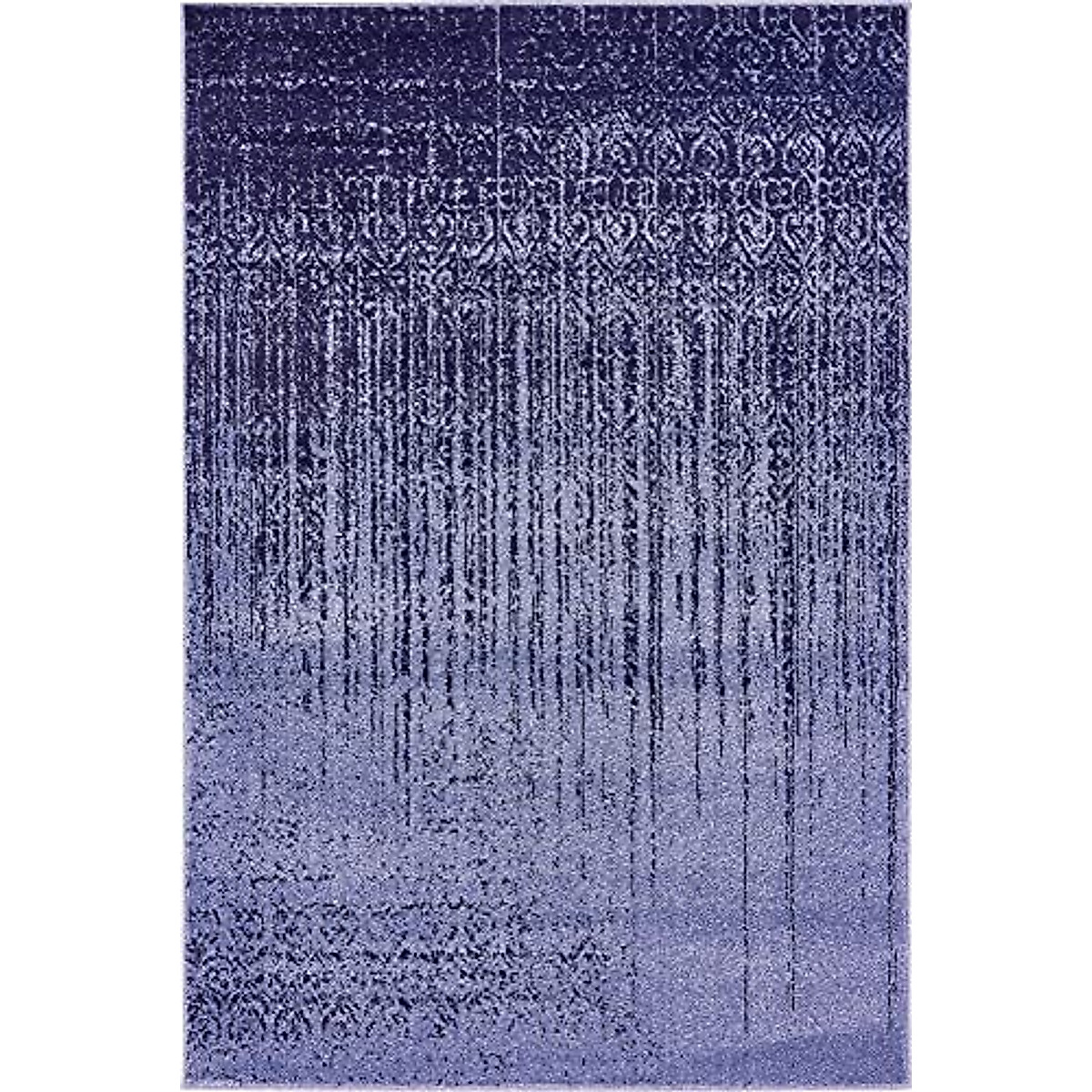 Unique Loom Del Mar Collection Area Rug-Transitional Inspired with Modern Contemporary Design, Rectangular 4' 0" x 6' 0", Blue/Navy Blue
