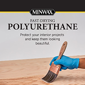 Minwax Fast Drying Polyurethane Spray, Protective Wood Finish, Clear Semi-Gloss, 11.5 oz. Aerosol Can(Packaging May Vary)
