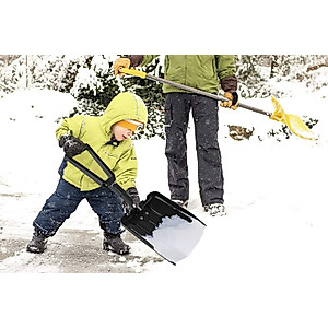 ELIVERN Foldable Snow Shovel, Compact Snow Shovel with Comfortable D-Grip Handle and Durable Aluminum Edge Blade, 13"-26" Portable Snow Shovel for Car, Truck, SUV (9" Blade)