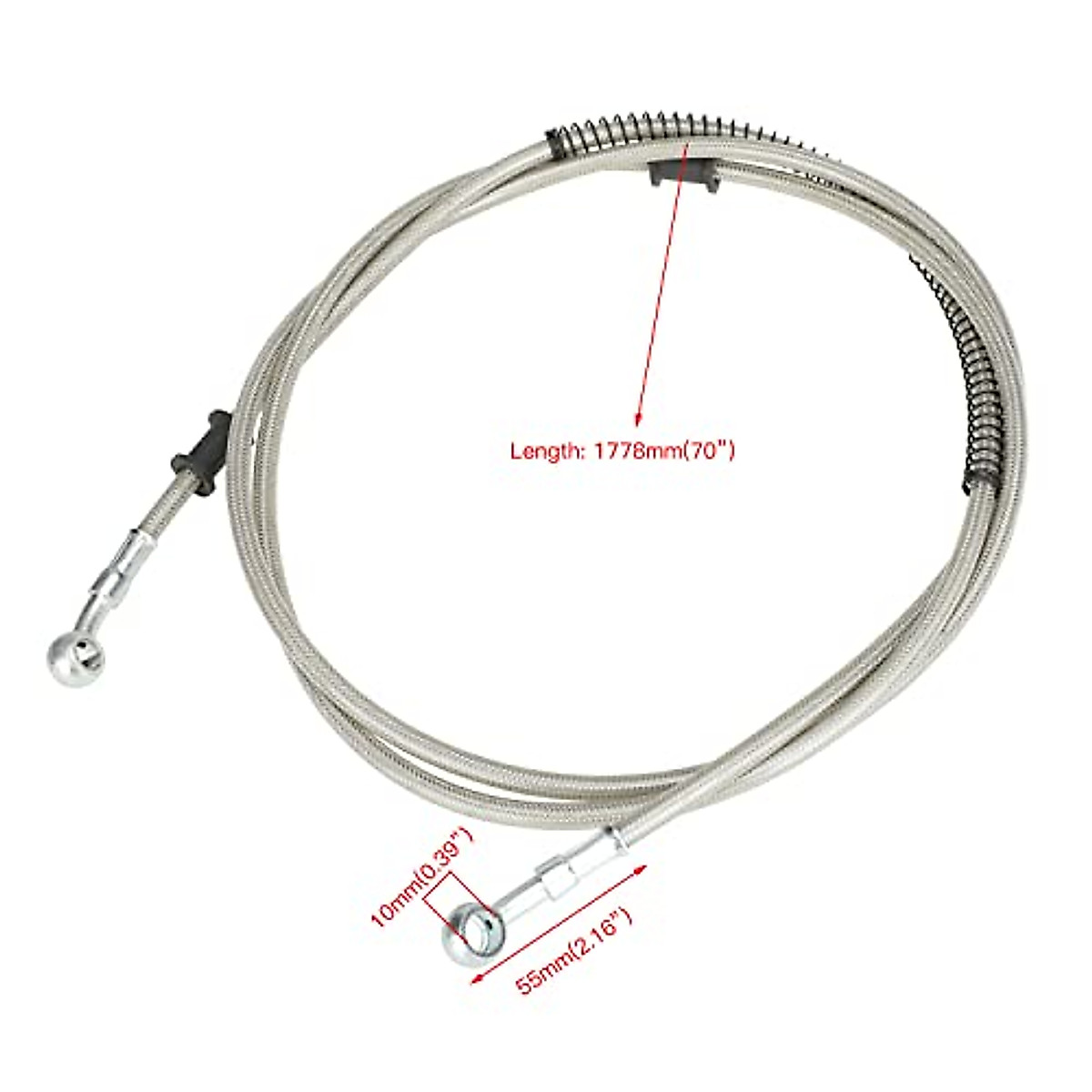 YOXUFA Rear Brake Master Cylinder Reservoir Hose Line for 90cc 110cc 125cc 150cc 200cc 250cc Arctic Cat Suzuki Chinese ATV Quad Pit Dirt Bike Yerf Dog Helix Coleman Go Kart Cart Buggy Motorcycle Parts