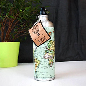 Gift Republic Man of the World Map Water Bottle