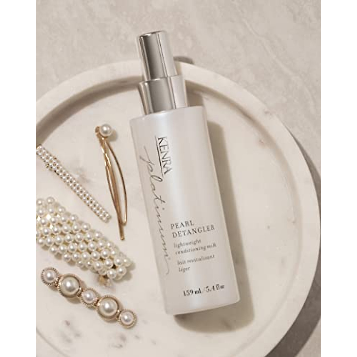 Kenra Platinum Pearl Detangler | Lightweight Conditioning Milk | Adds Moisture & Slip | Effortless Detangling & Manageability | Thermal Protection Up To 450F | All Hair Types | 5.4 fl. oz