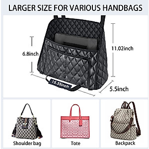 AICEL Car Handbag Purse Holder Between Seats, Auto Seat Leather Organizer Pocket, Front Seat Bag Box Storage for Cell Phone Document, Backseat Barrier for Kids Pet, Fits for Most Vehicles