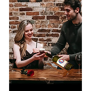 di prima usa Wine Rack Countertop – 2 Bottle Wine Holder for Table in Light Brown Metal