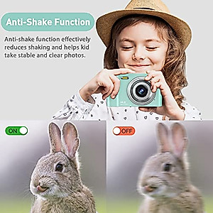 Digital Camera, FHD 2.7K Digital Camera for Kids Digital Point and Shoot Camera with 16X Digital Zoom, 44MP Compact Camera Portable Small Camera for Teens Boys Girls Students Beginners