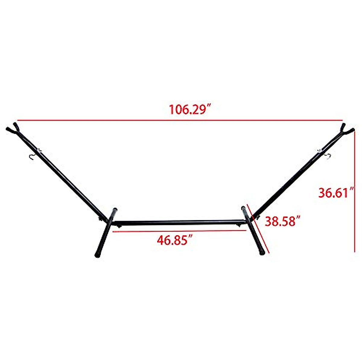 BalanceFrom Double Hammock with Space Saving Steel Stand and Portable Carrying Case, 450-Pound Capacity