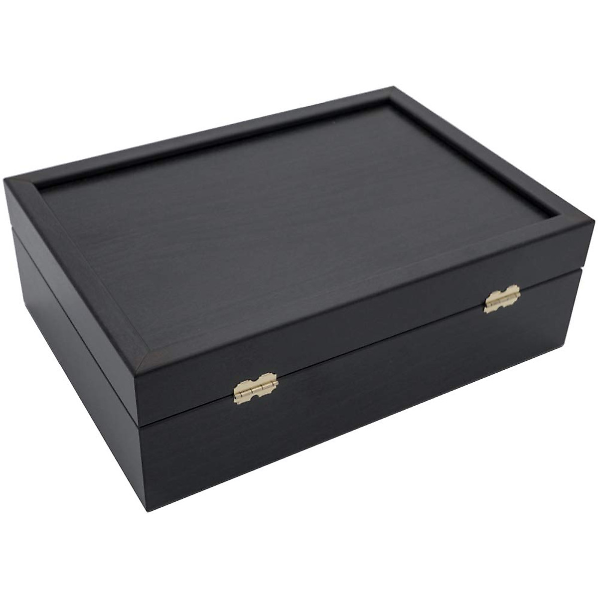 Handmade Wooden Storage Chess Box BLACK / Case for Standard Size Chess Pieces (32 pcs - up to 3,75" inch pieces - Chessmen Not Included)