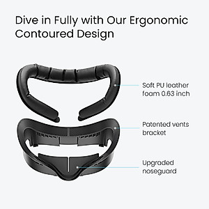 KIWI design V3 Facial Interface, Face Pad Compatible with Meta Quest 3 Accessories, NOT Compatible with Meta Quest 3S