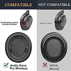 SOULWIT Cooling-Gel Replacement Earpads for Steelseries Arctis Nova Pro Wireless Headphones, Ear Pads Cushions with High-Density Noise Isolation Foam, Added Thickness - Black
