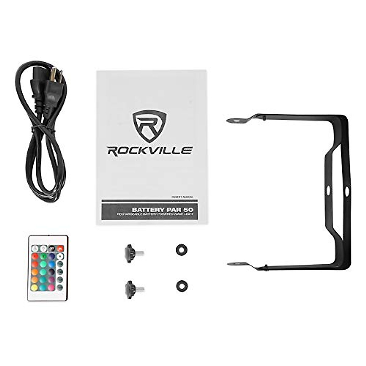 (10) Rockville BATTERY PAR 50 Rechargeable LED DMX DJ Club Wash Up-Lights+Remote