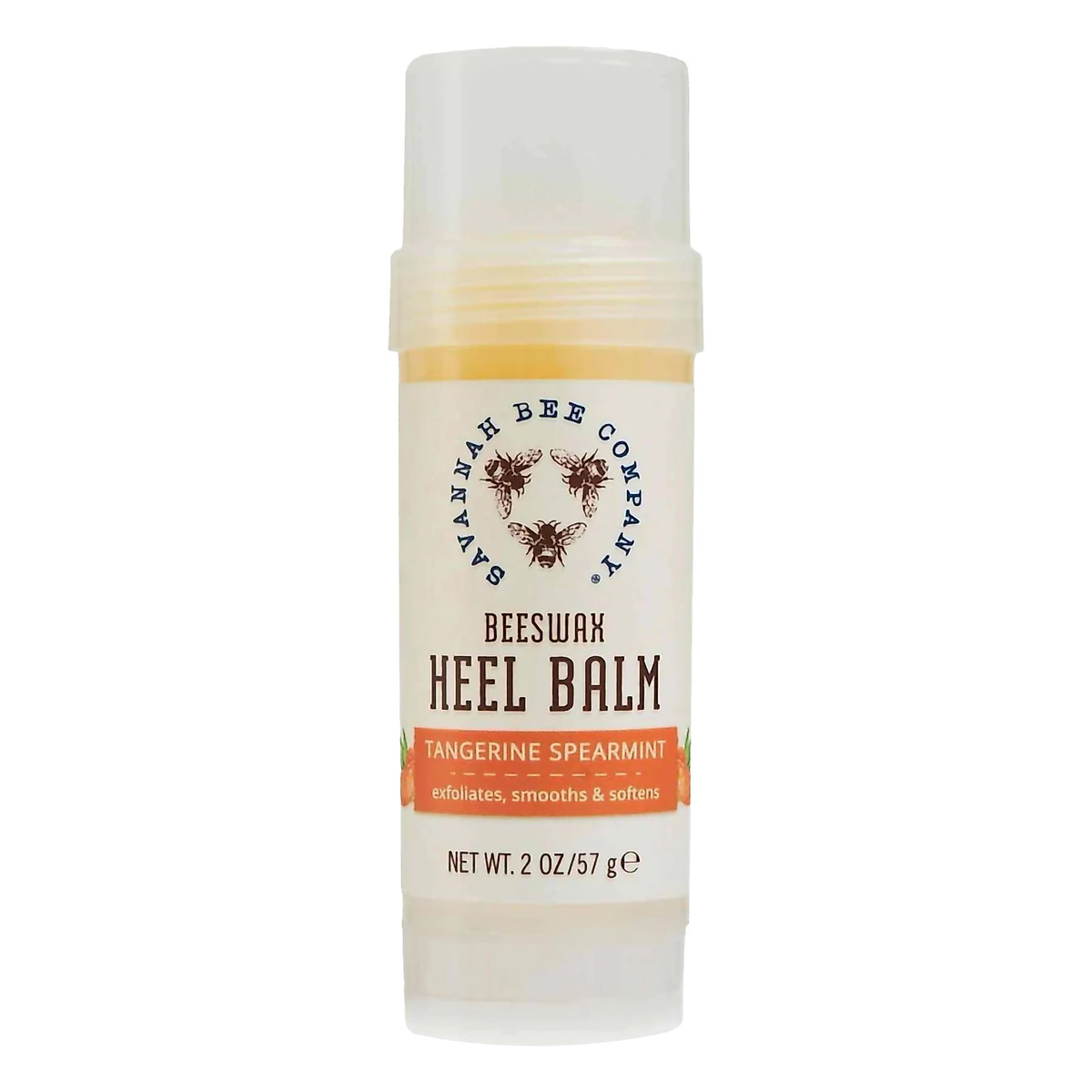Savannah Bee Company Beeswax Heel Balm - Foot Balm for Cracked Heels with Tangerine Fragrance