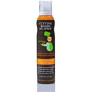 GREENER CHEF Premium Italian Food-Grade Wood Cutting Board Oil Spray & Butcher Block Oil Conditioner, 100% Walnut Oil for Bamboo Chopping Boards, Food Safe, Mineral Oil & Aerosol-free - Made In Italy
