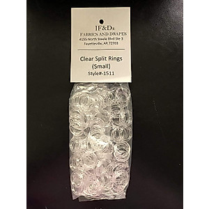 Fabrics and Drapes Small Clear Plastic Split Rings Home Sewing for Shades and Valances - Roman Shade Rings - Style #A02SP (1000)