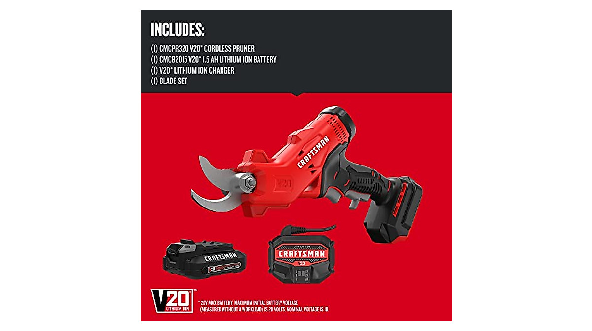 Craftsman 20V Max Cordless Pruner - Powerful, Reliable & Easy to Use
