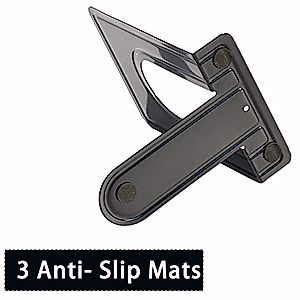 Book Ends, Heavy Duty Bookends to Hold Books, Metal Bookends for Home Office Decorative, Book Ends for Heavy Books/Movies/CDs, Black 6.5 x 5 x 5.7 in, 4 Pair/ 8 Piece by Mkyuroa