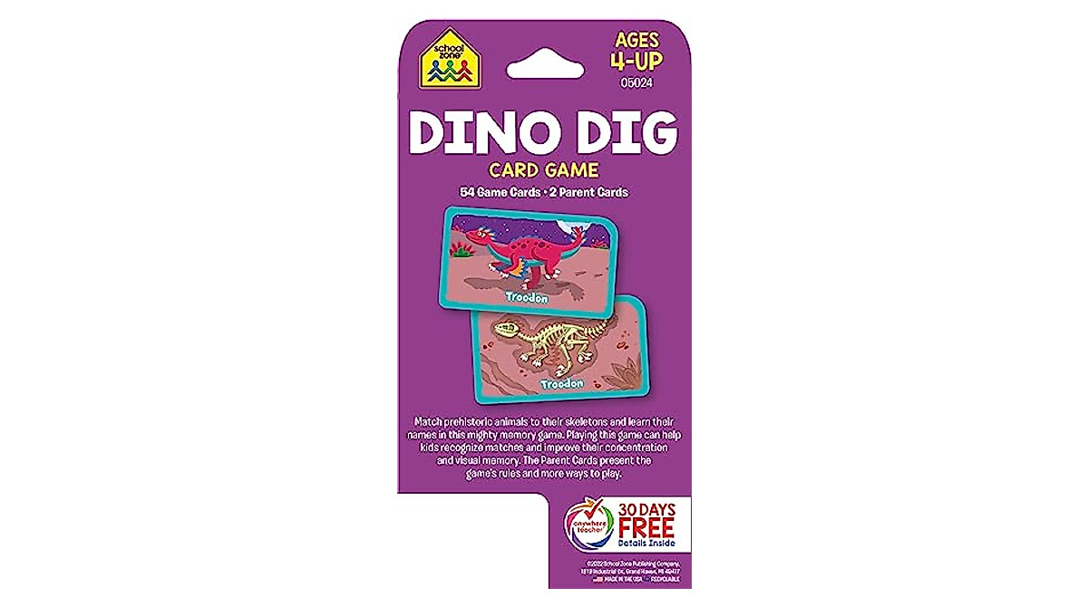 Dino Dig Card Game - Fun Learning for Ages 4+