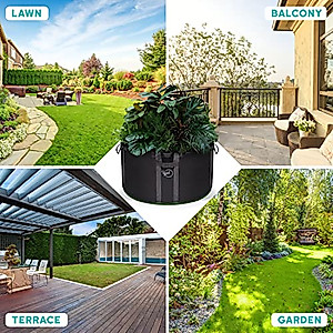 2-Pack 50 Gallon Grow Bags - Heavy Duty Fabric Planter with Reinforced Handles, Weatherproof Garden Grow Bags, Extra Large Grow Bags, Breathable Fabric Garden Bed Plant Pots and Felt Pots for Plants