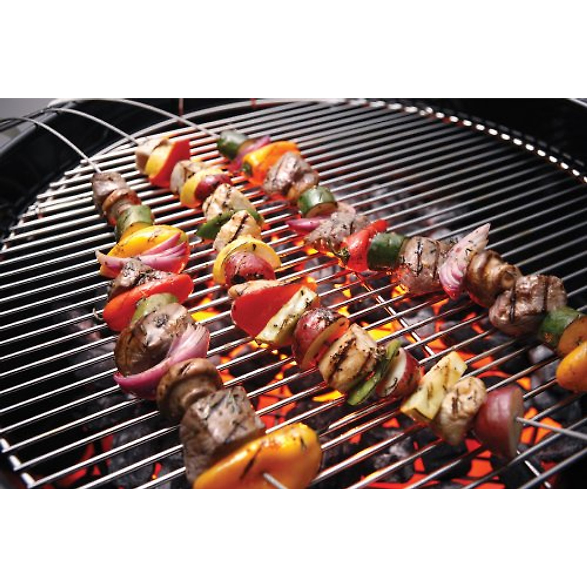 Fire Wire FWG904 Stainless Steel Flexible Grilling Skewer, Set of 2, 31-inches, Metallic