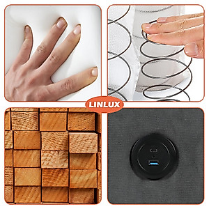 LINLUX 60" W Velvet Loveseat Sofa Couch with Storage, Small Love Seat Couches for Bedroom, Living Room, Office, Dorm, Comfy Cushion, 2 USB Charging Ports, Dark Grey