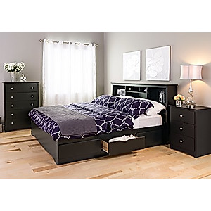Prepac Sonoma Nightstand, Tall 3-Drawer, Black