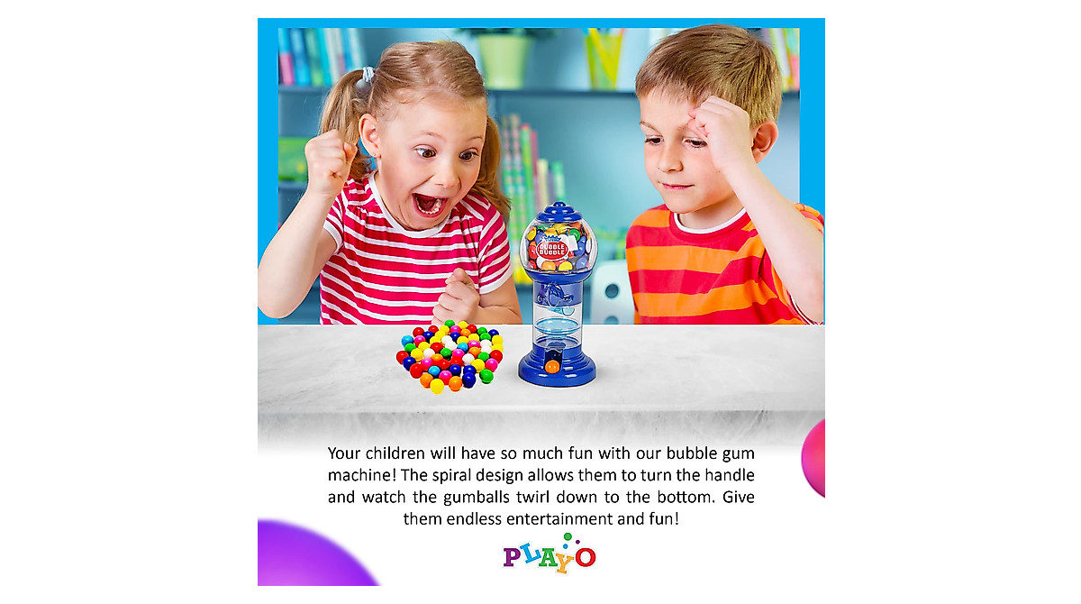 PlayO 7.5" Spiral Gumball Machine - Fun for Kids