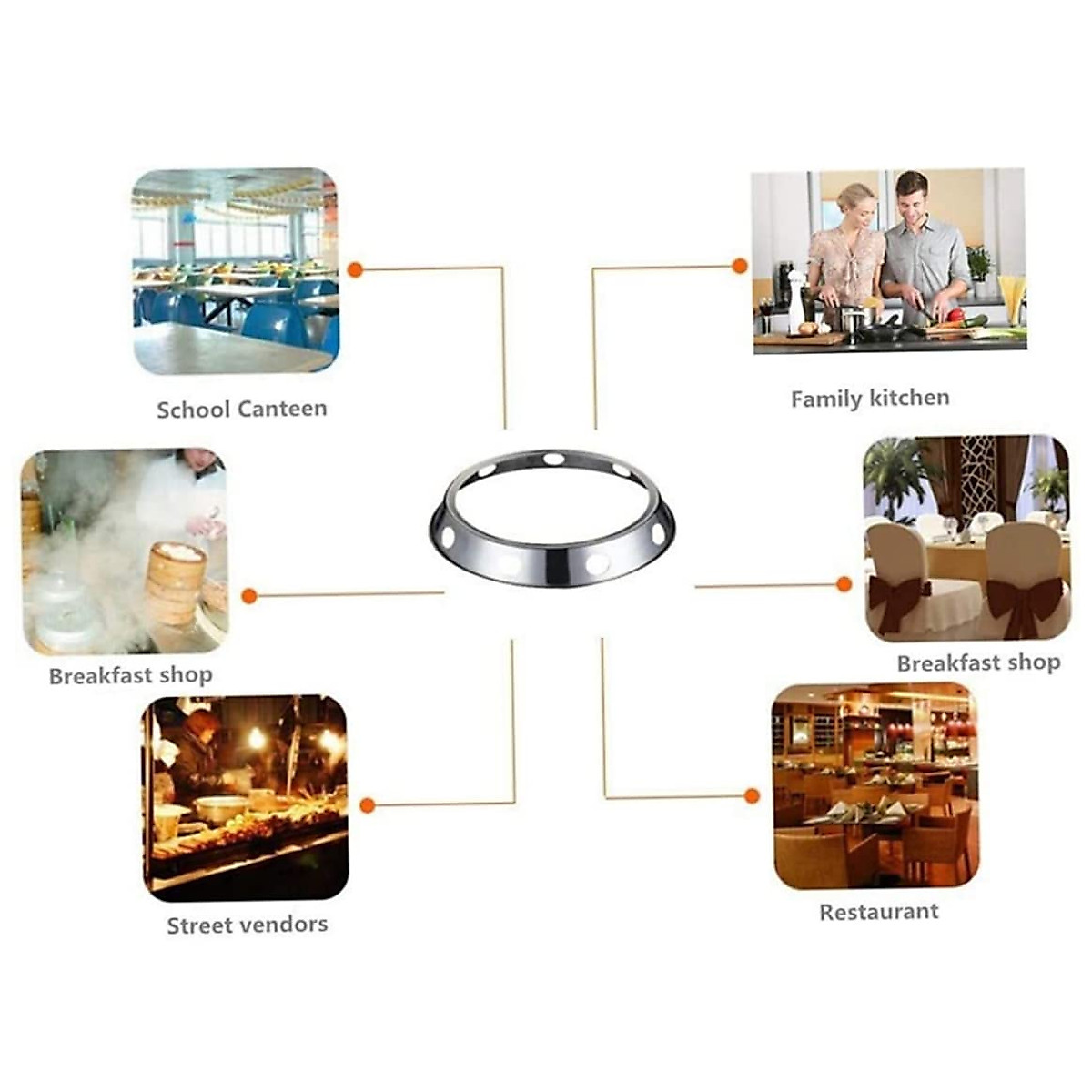 Moligin Round Bottom,Traditional Hand Hammered Carbon Steel Wok Pan, Pow Wok for Gas Cooker or Grill 25 cm Kitchen Shelf