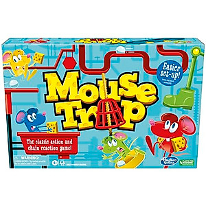 Hasbro Gaming Mouse Trap Kids Board Game, Family Board Games for Kids, Easier Set-Up Than Previous Versions, Kids Games for 2-4 Players, Kids Gifts, Ages 6 and Up