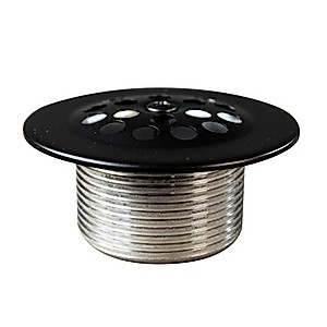 Westbrass 592144-62 Black 1-1/2" Tubular Trip Lever Bath Waste Drain Kit, Matte Black