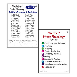 Super Duper Publications | Webber® Photo Phonology Initial Consonant Deletion Minimal Pair Card Deck | Educational Learning Resource for Children