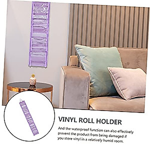 JEWEDECO Roll Vinyl Roll Storage Bag Organizer Wall Mount Holder Wall Mounted Holder Organizer Bag Vinyl Storage Organizer Wall Mount Vinyl Roll Hangers for Wall Hanging Pouch for Vinyl Dog