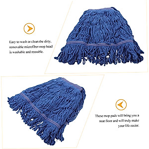 VILLFUL String Mop Replacement Head Dry Mop Pads Heated Hair Rollers Commercial Cut End Cotton Mop Cotton Yarn Mop Head Heavy Duty Mop Refill Cotton Yarn Mop Pad Color Separation