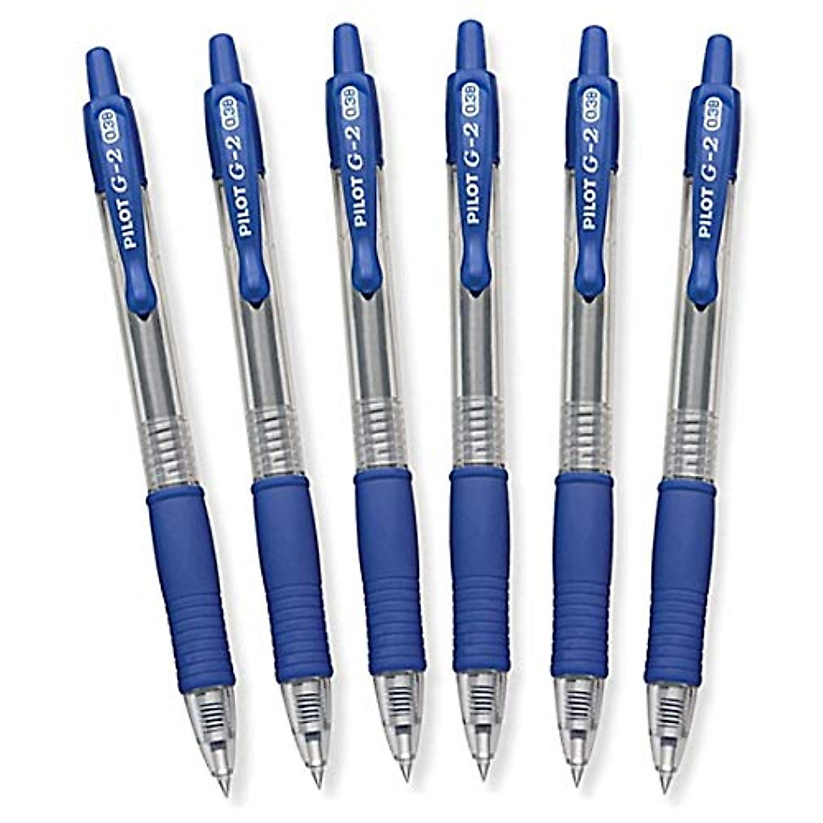 Pilot G2 Retractable Premium Gel Ink Roller Ball Pens Ultra Fine (.38) Blue, Americas #1 Selling Pen Brand, Pack Of 6