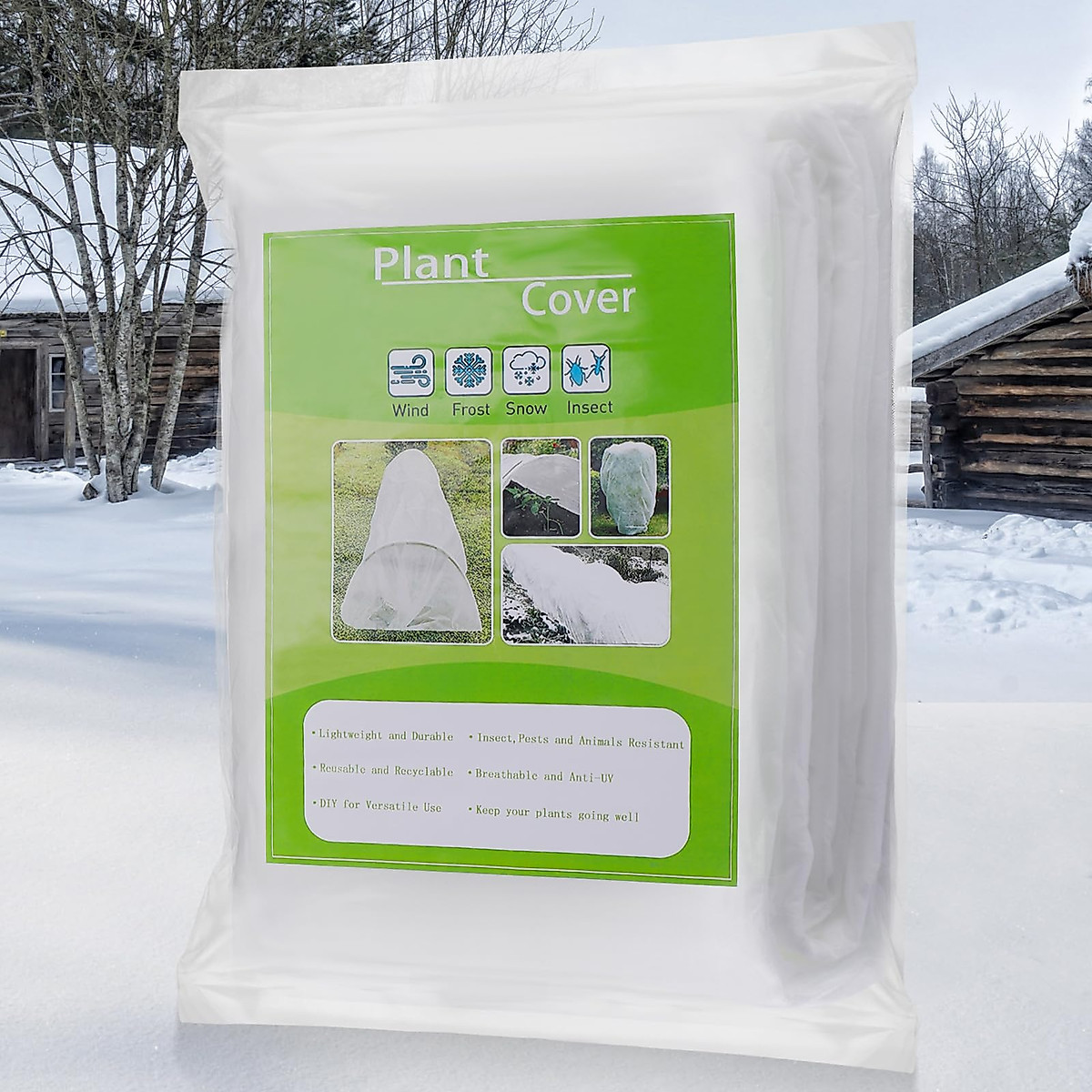 Alphatool Plant Covers Freeze Protection- 10 ft x 30 ft Breathable Non-Woven Fabric Frost Proof Floating Row Cover Durable 1.0oz/yd² Thick Plant Blankets for Winter Outdoor Garden