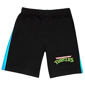 Nickelodeon Teenage Mutant Ninja Turtles Boys Character Costume 2-Piece Set, Short Sleeve Hoodie Tshirt & Shorts 2-Pack Bundle Set for Toddlers (Blue, Size 5/6)