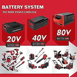 PowerSmart 80V MAX 21-Inch Brushless Self-Propelled Lawn Mower, 3-in-1 Mowing Function with 6.0Ah Battery and Charger (PS76821SRB)
